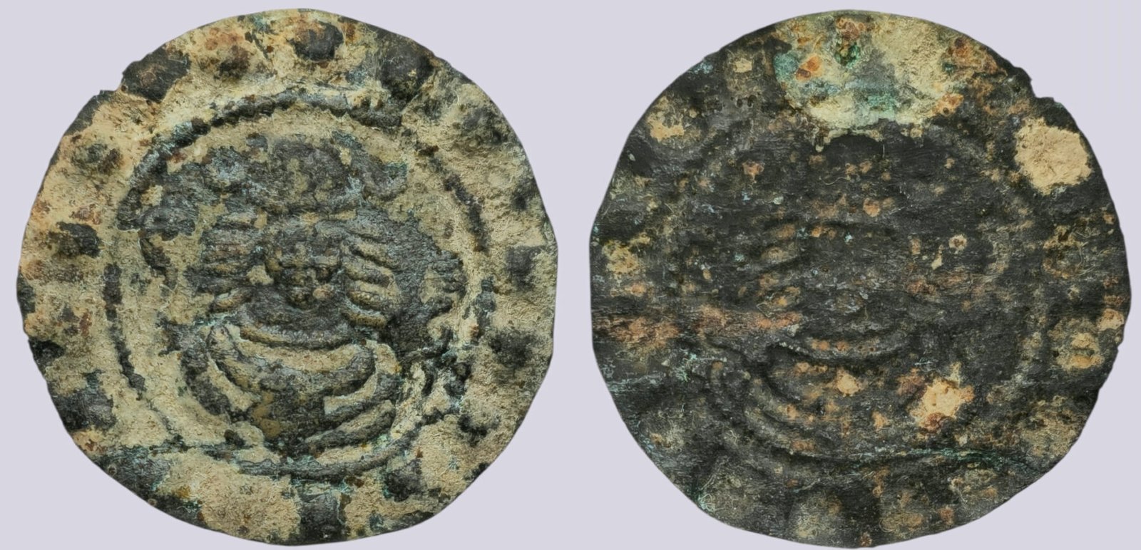 Central Asia, Silk Road, AE bracteate of Hunnic style - BACTRIANUMIS ...